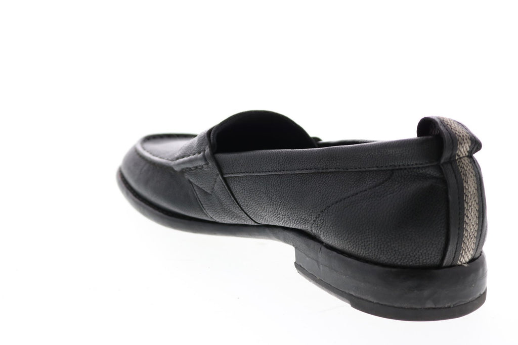 Robert Graham RBG7 Mens Black Leather Loafers & Slip Ons Penny Shoes ...