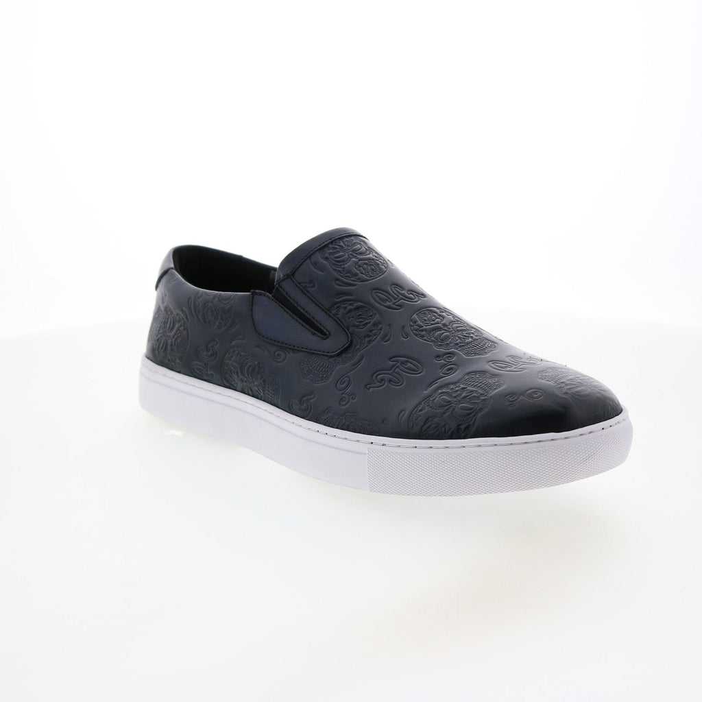 Robert Graham Rider RG5667S Mens Blue Leather Lifestyle Sneakers Shoes ...