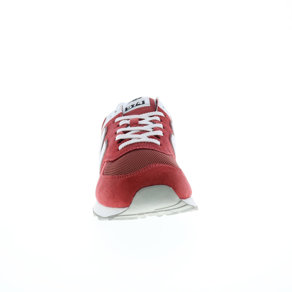 New Balance 574 U574FRG Mens Red Suede Lace Up Lifestyle Sneakers Shoe ...