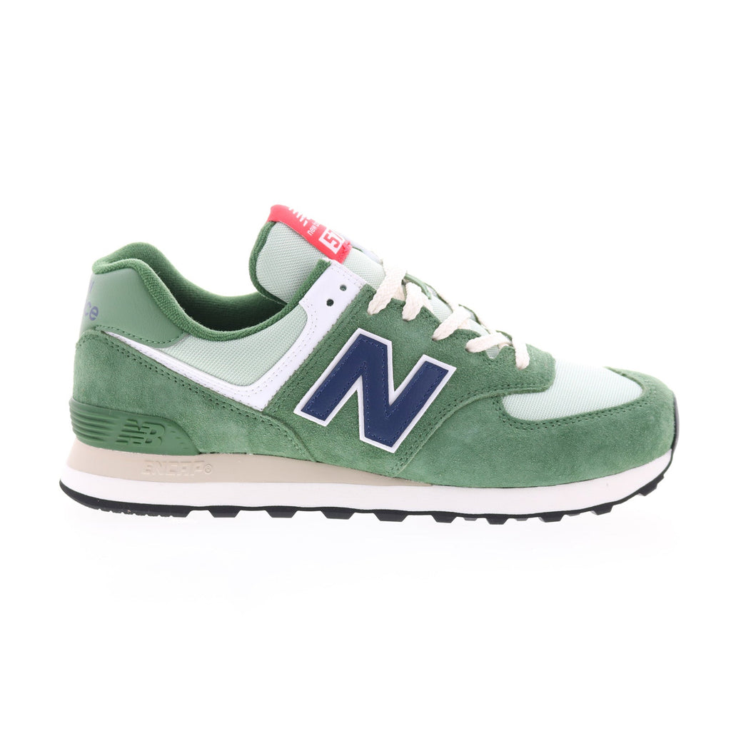 New Balance 574 U574HGB Mens Green Suede Lace Up Lifestyle Sneakers Sh ...
