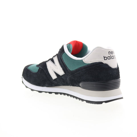 New Balance 574 U574MGH Mens Black Suede Lace Up Lifestyle Sneakers Sh ...