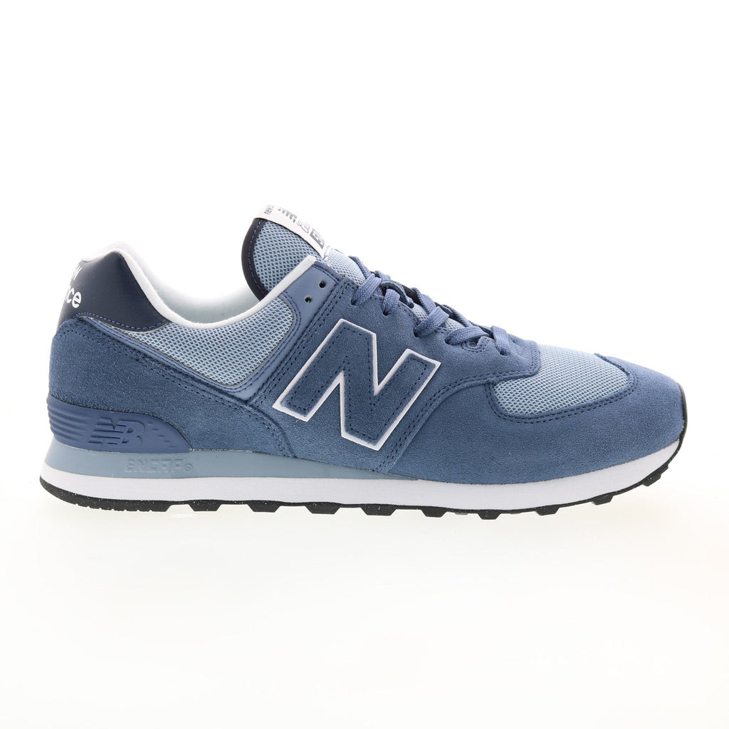 New Balance 574 U574WS2 Mens Blue Suede Lace Up Lifestyle Sneakers Sho ...