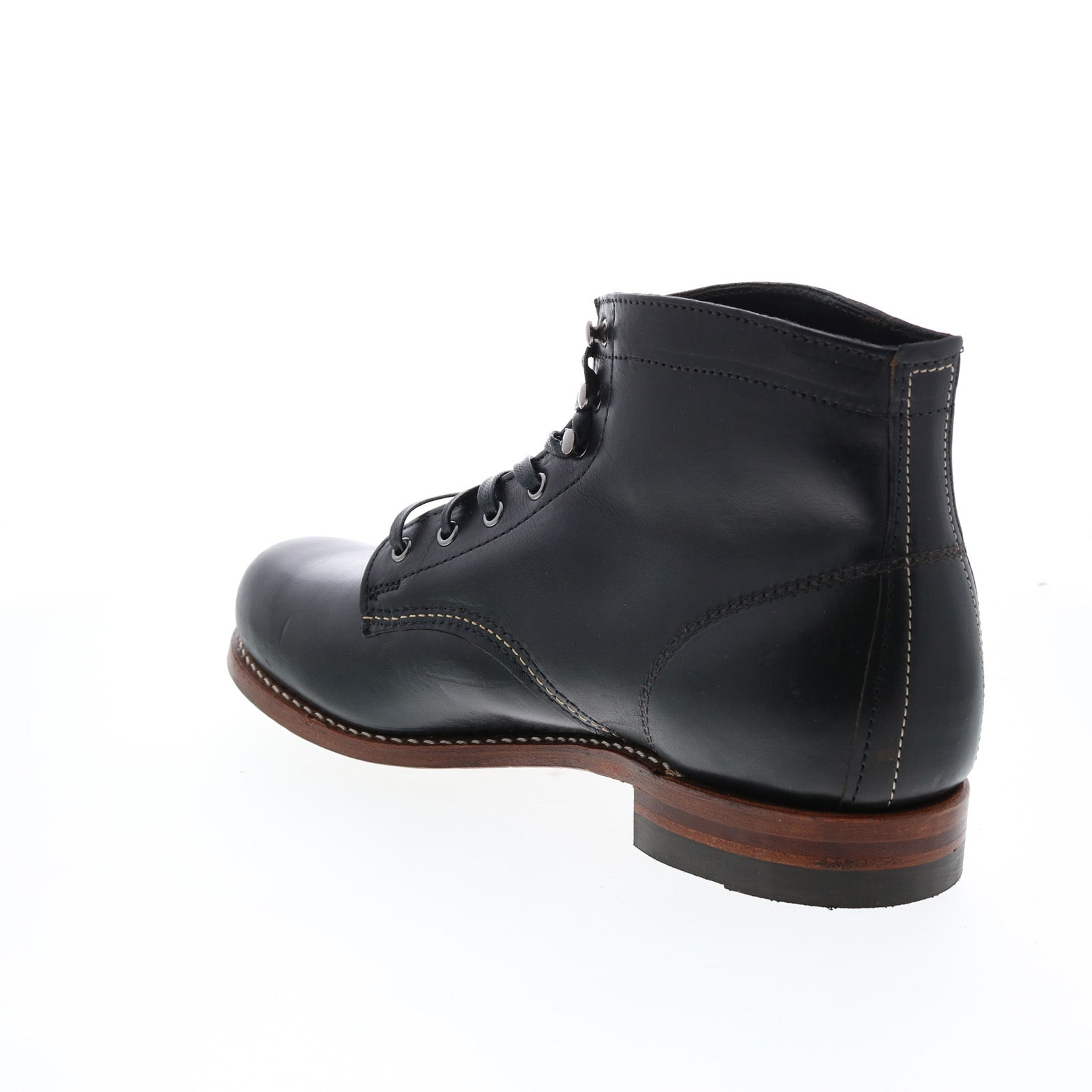 Wolverine 1000 Mile Plain Toe Boot W05300 Mens Black Casual Dress Boot ...