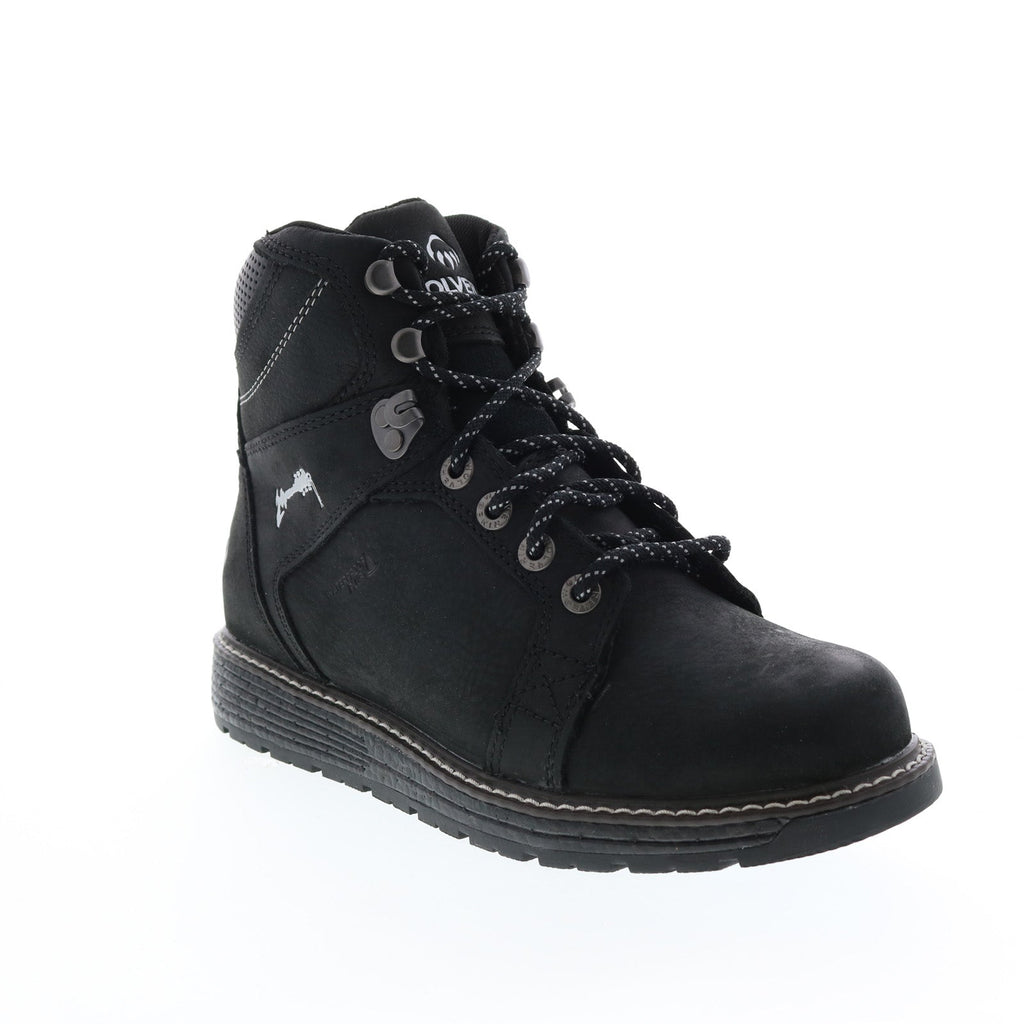Wolverine Metallica Scholars Hellcat Plain-Toe Wedge Mens Black Work B ...
