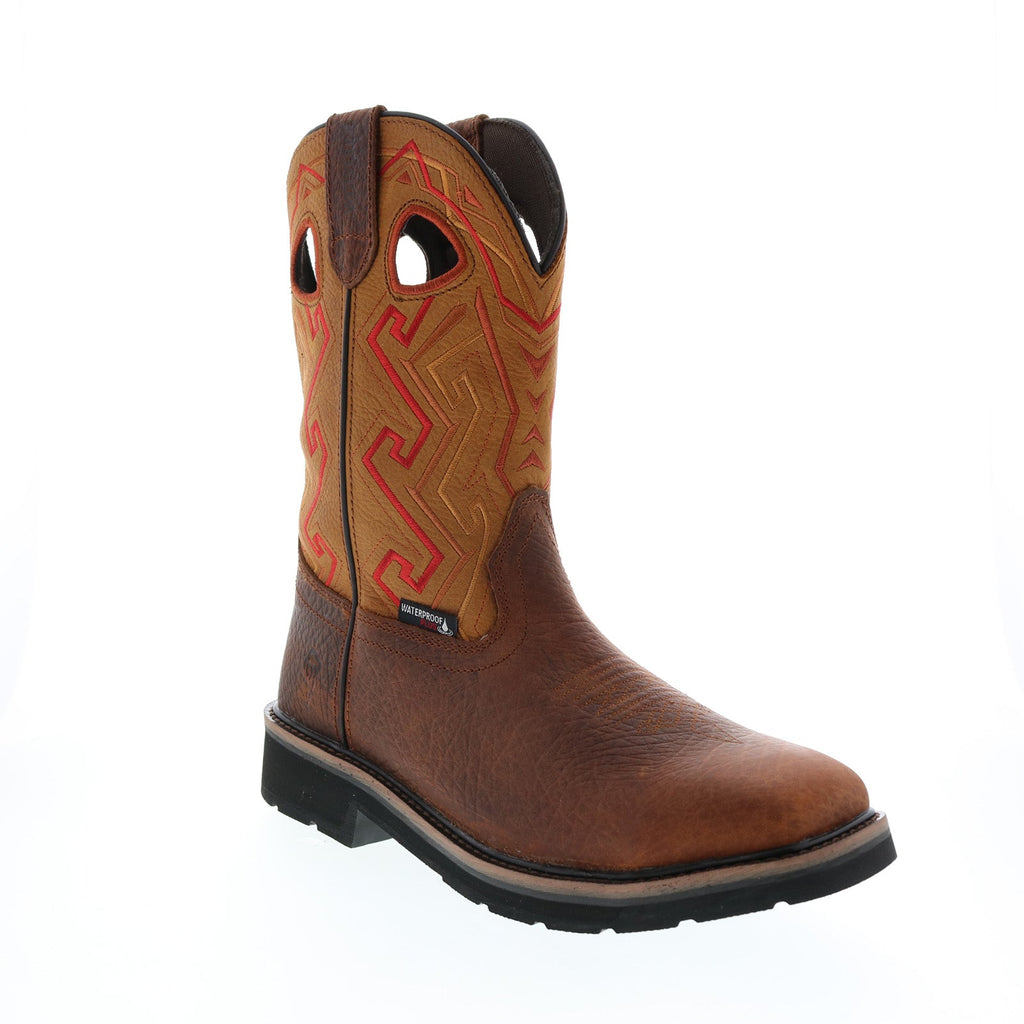 Wolverine Rancher Aztec Waterproof Steel Toe 10" Mens Brown Wide Boots ...