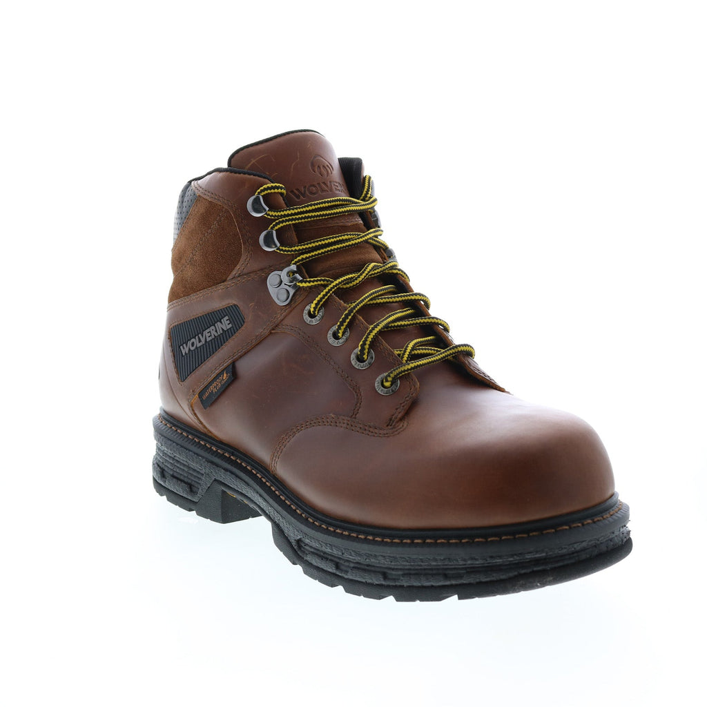 Wolverine Hellcat Ultraspring Waterproof 6" Mens Brown Wide Work Boots ...