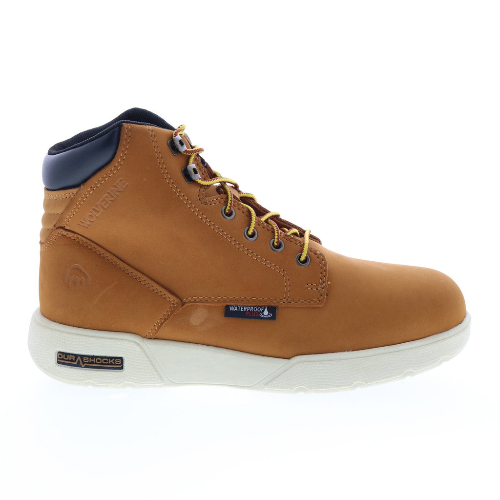 Wolverine Kickstart DuraShocks WP 6" Mens Wide Brown Lace Up Work Boot ...