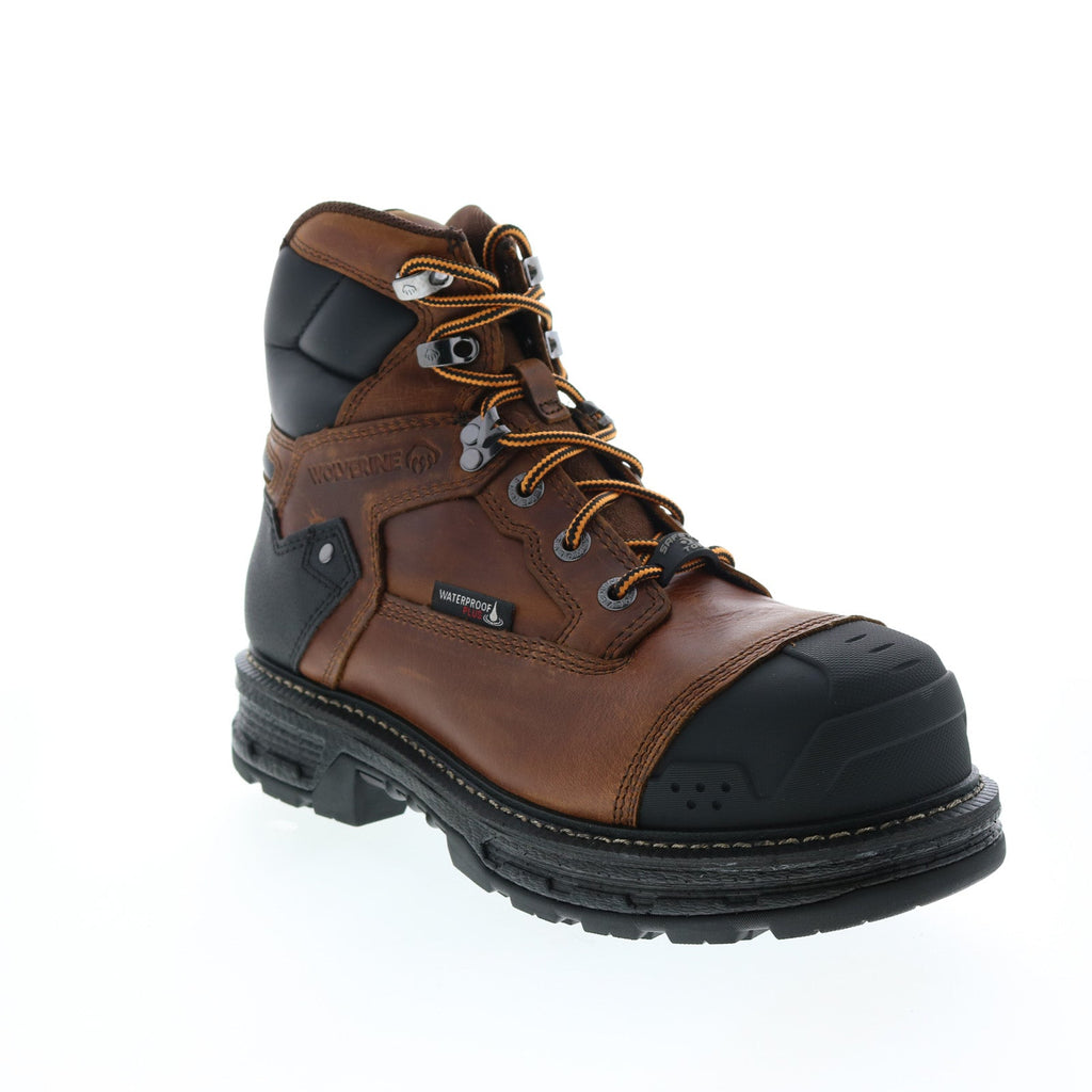 Wolverine Hellcat Heavy Duty Waterproof CarbonMax 6'' Mens Brown Wide ...