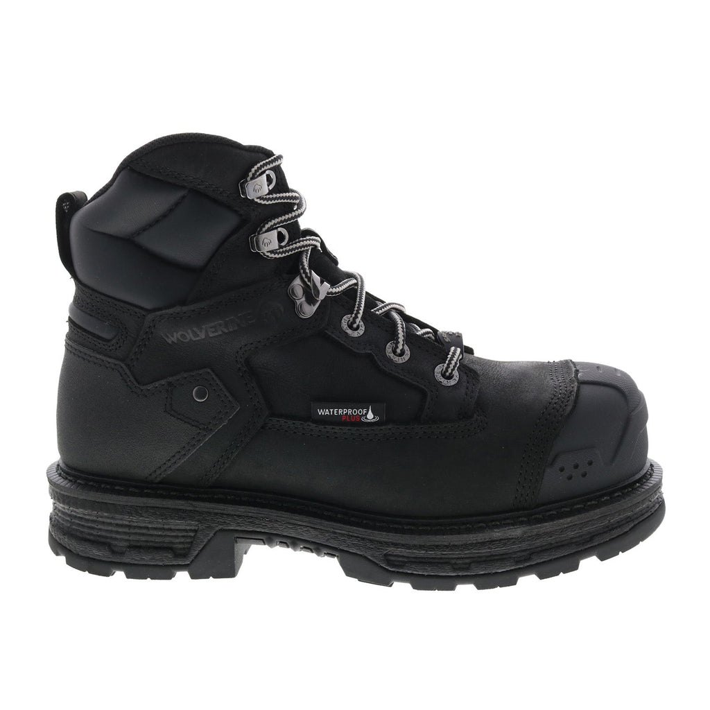 Wolverine Hellcat Heavy Duty Waterproof CarbonMax 6'' Mens Black Work ...
