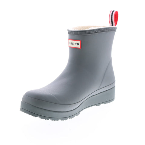 Hunter Play Short Insulated Boot WFS2235RMA-UBY Womens Gray Rain Boots ...