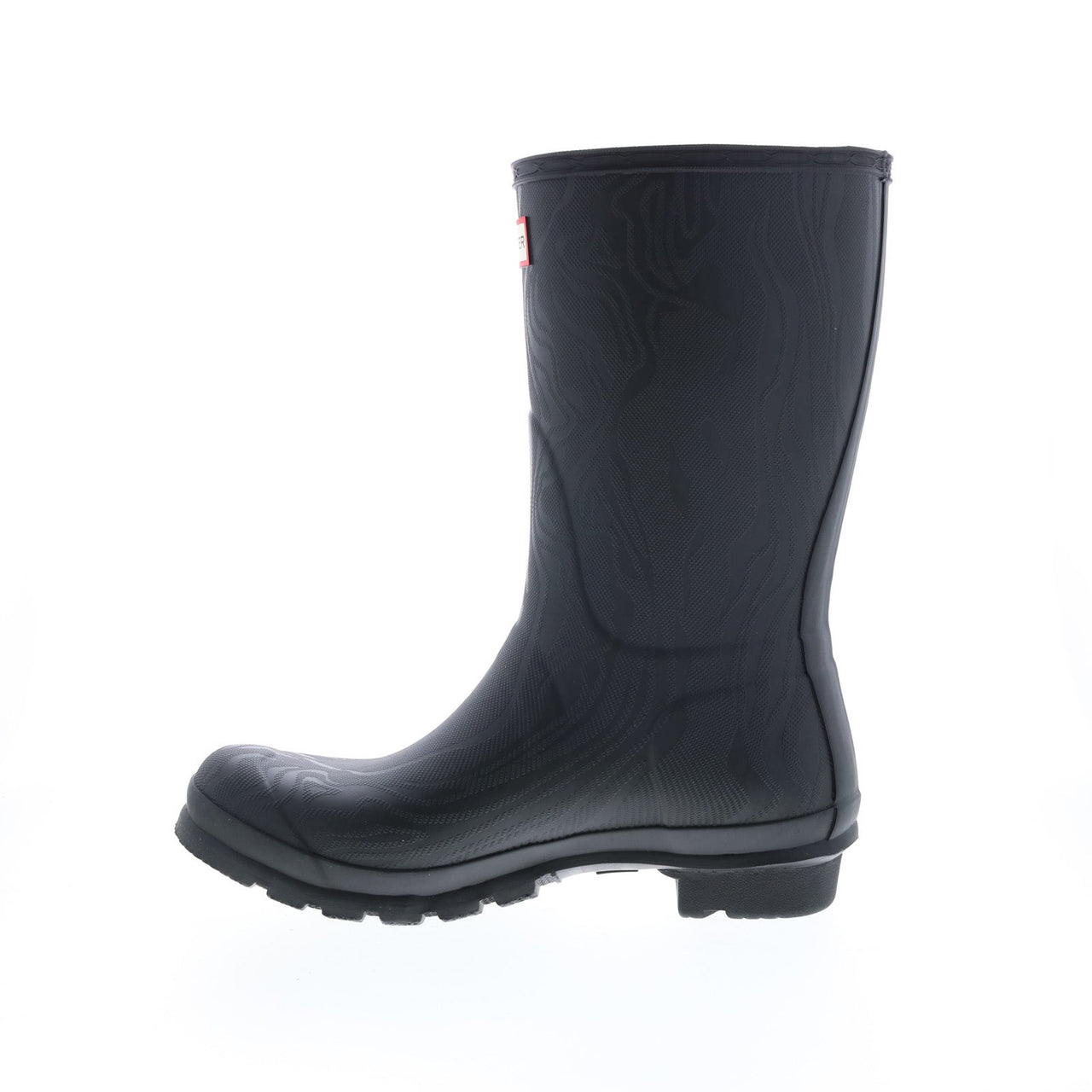 Hunter Original Short Erosion Texture Boot Womens Black Synthetic Rain ...