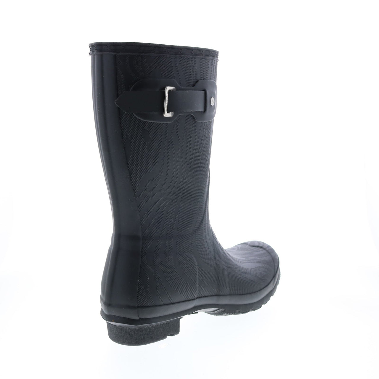 Hunter Original Short Erosion Texture Boot Womens Black Synthetic Rain ...