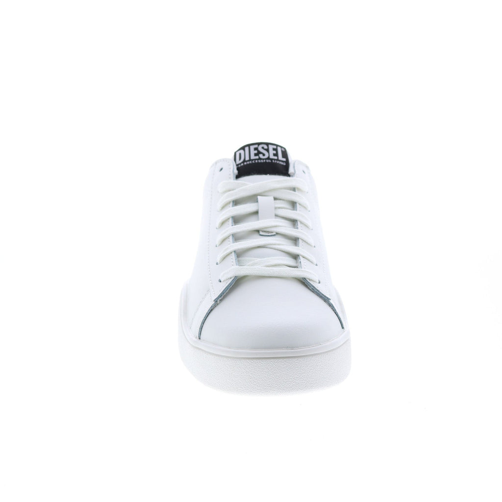 Diesel S-Clever Low Lace Mens White Leather Lace Up Lifestyle Sneakers ...
