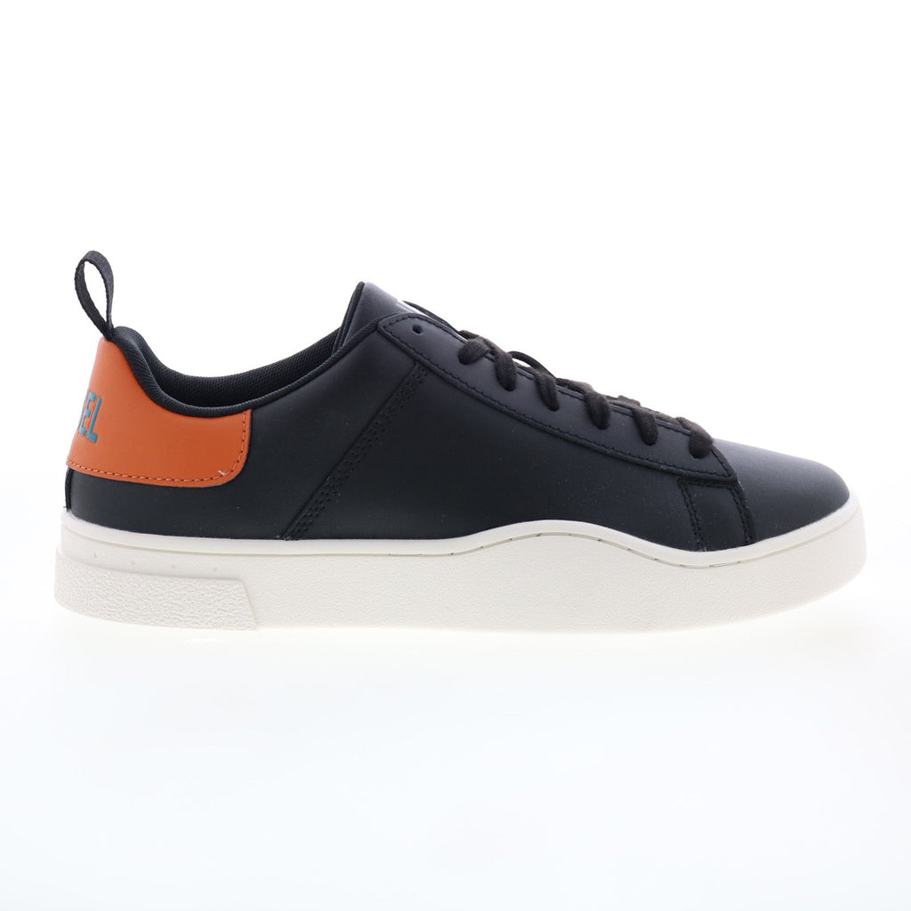 Diesel S-Clever Low Lace Mens Black Leather Lifestyle Sneakers Shoes ...
