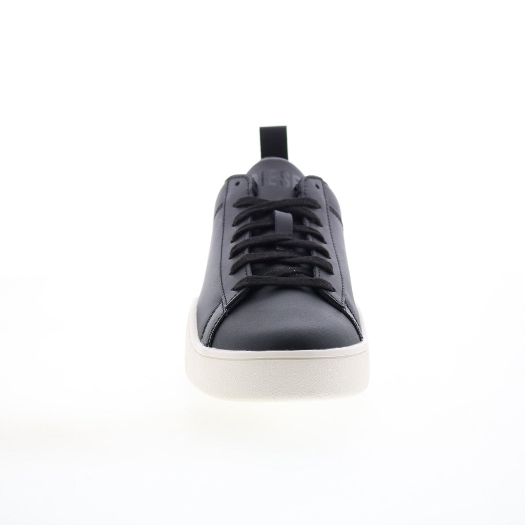 Diesel S-Clever Low Lace Mens Black Leather Lifestyle Sneakers Shoes ...