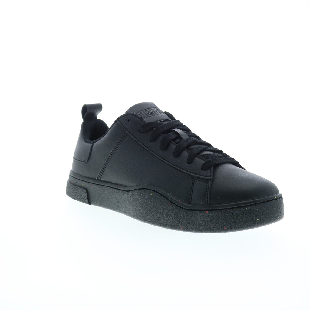 Diesel S-Clever Low Lace Mens Black Leather Lifestyle Sneakers Shoes ...