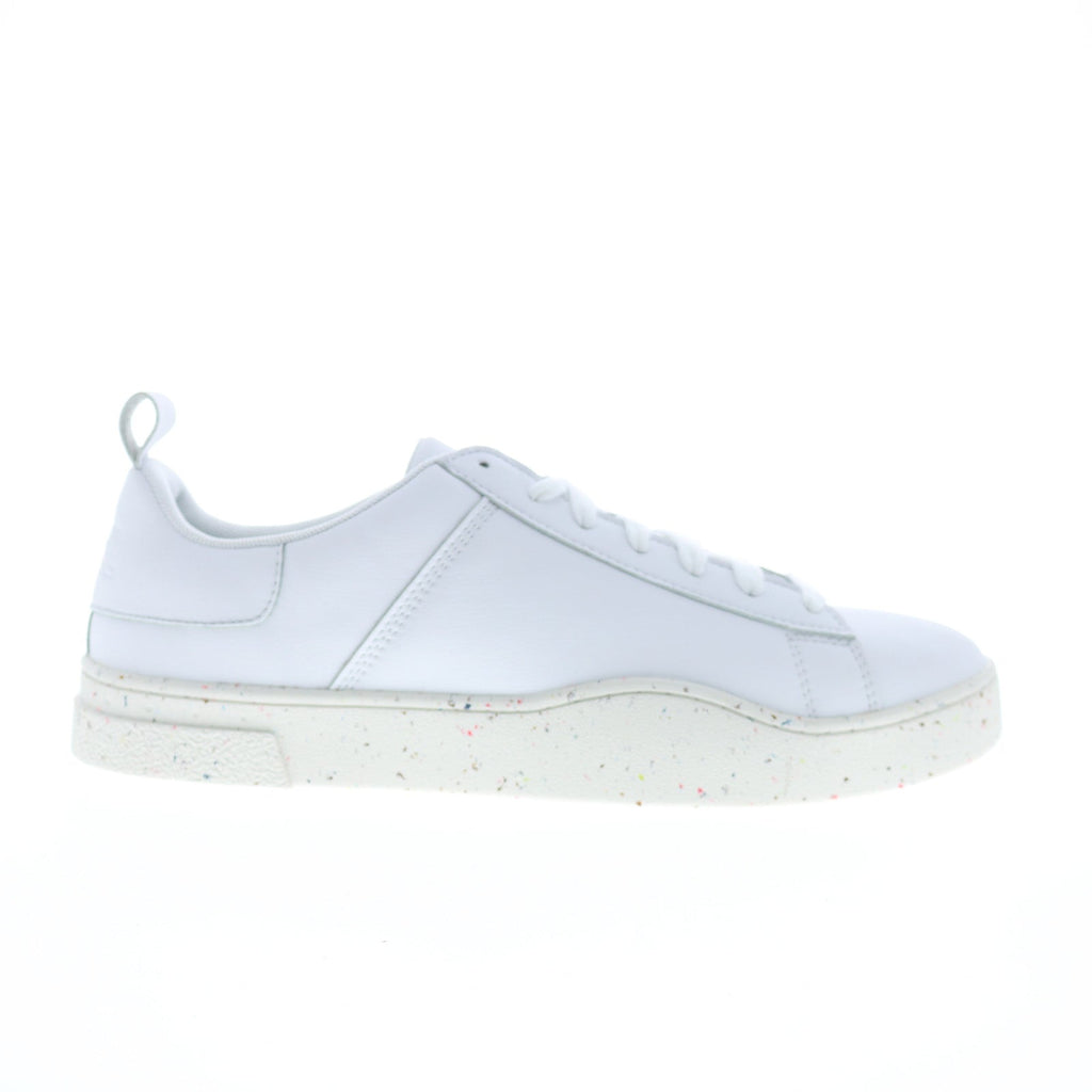Diesel S-Clever Low Lace Mens White Leather Lifestyle Sneakers Shoes ...