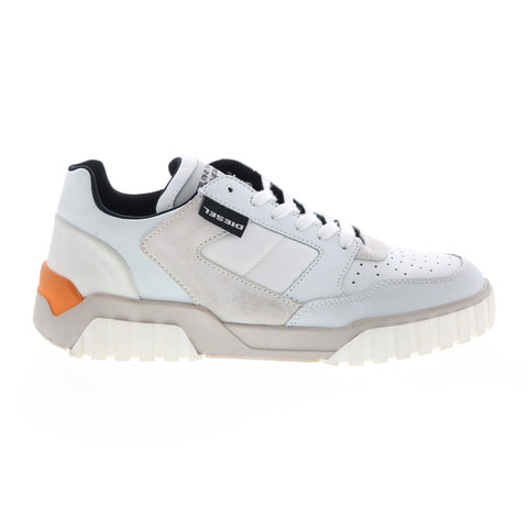 Diesel Le Rua S-Rua Low90 Mens White Leather Lace Up Lifestyle Sneaker ...
