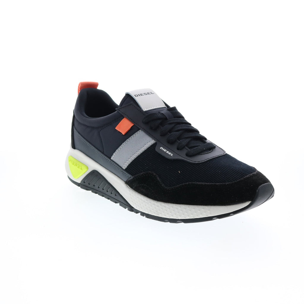 Diesel Skb S-Kb Low Run Mens Black Leather Lace Up Lifestyle Sneakers ...