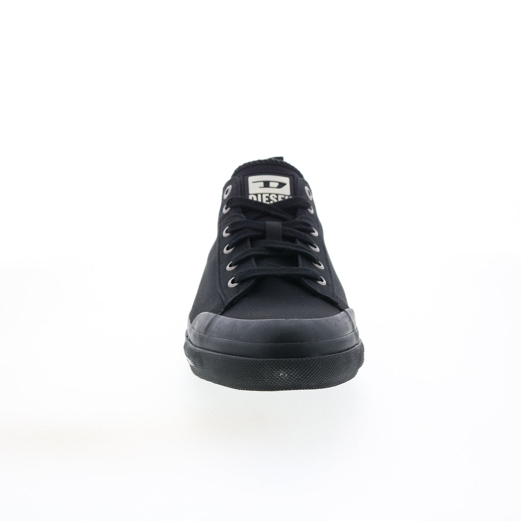 Diesel S-Astico Low Cut Mens Black Canvas Lace Up Lifestyle Sneakers S ...