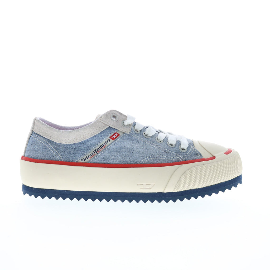 Diesel S-Principia Low W Womens Blue Canvas Lifestyle Sneakers Shoes ...